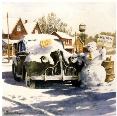 Richard Bollinger Hand Signed and Numbered Limited Edition Print: "Snow ...