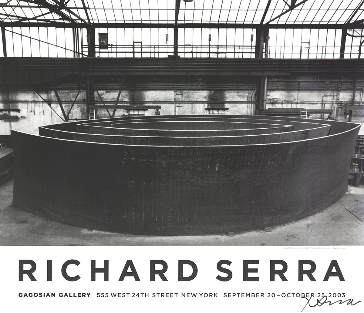 Richard Serra Rare Vintage Artist Signed Offset Lithograph: "Blindspot ...