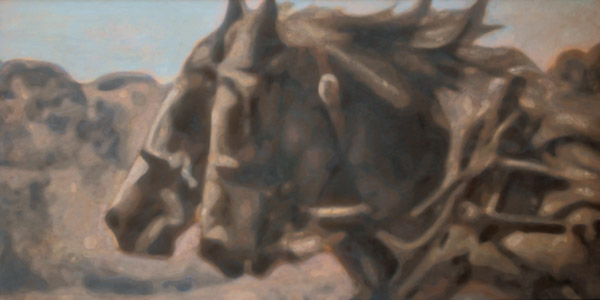 Rob Stern Artist Signed Limited Edition Giclée Canvas:"Two Horses ...