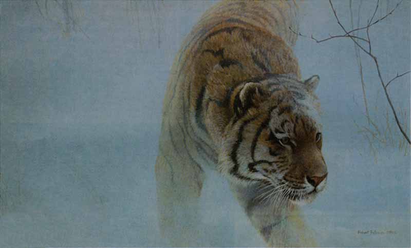 ROBERT BATEMAN 18X30 Secondary Market Art: "TWILIGHT SIBERIAN" - BATEMAN, ROBERT