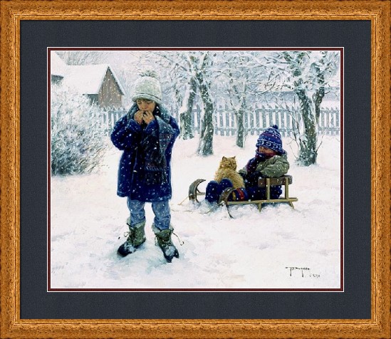 Robert Duncan Framed Art: "Winter Blanket" - Robert Duncan Framed Art