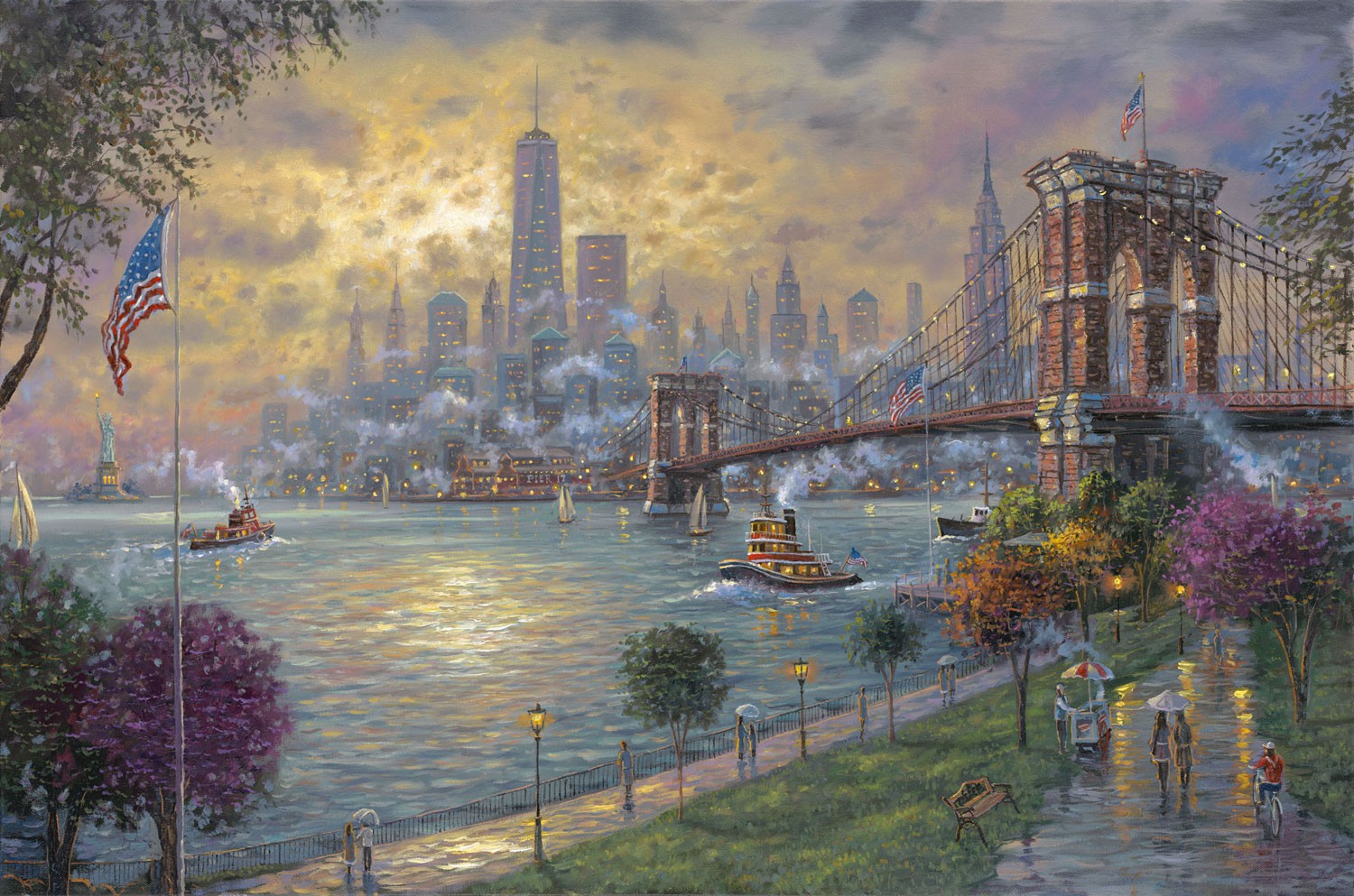 Robert Finale Original Art with Free Framing:"New York Memories ...