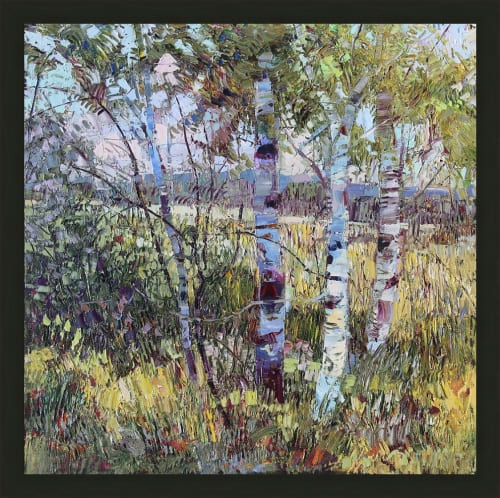 ROBERT MOORE 26X26 FRAMED CANVAS:"SPRING" - ROBERT MOORE