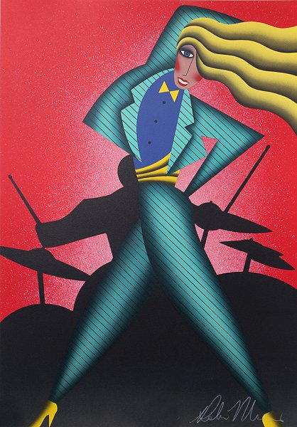 Robin Morris Hand Signed Limited Edition Serigraph:"Drummer and Dancer ...
