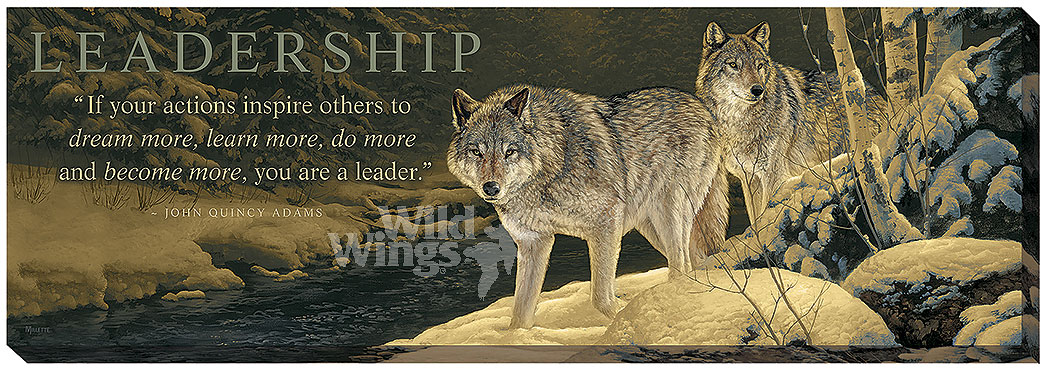 Rosemary Millette Wrapped Canvas:"LEADERSHIP - Wolves" - Wild Wings New ...