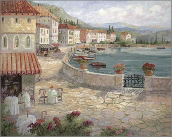 Rowenna Anderson Artist Personally Signed Canvas Giclee:"Mediterranean ...