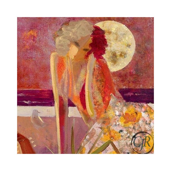 Sabzi Giclee on Canvas:"The Tropic Night" - Items