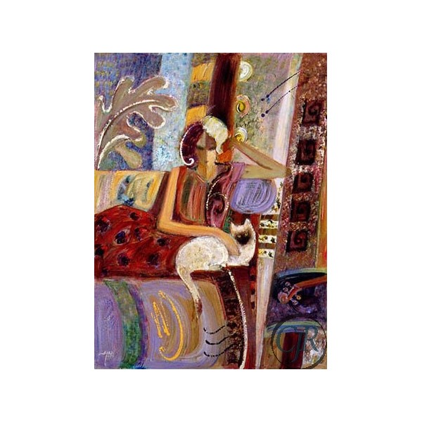 Sabzi Hand Embellished Giclee on Paper:"Smile on Friday" - Items