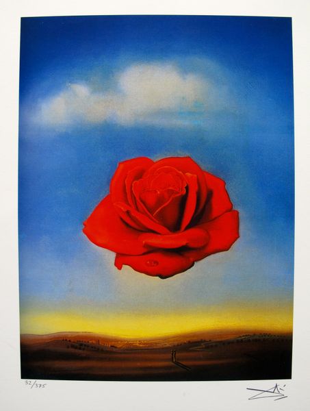 Salvador Dali Facsimile Signed & Numbered Giclee:"Meditative Rose ...