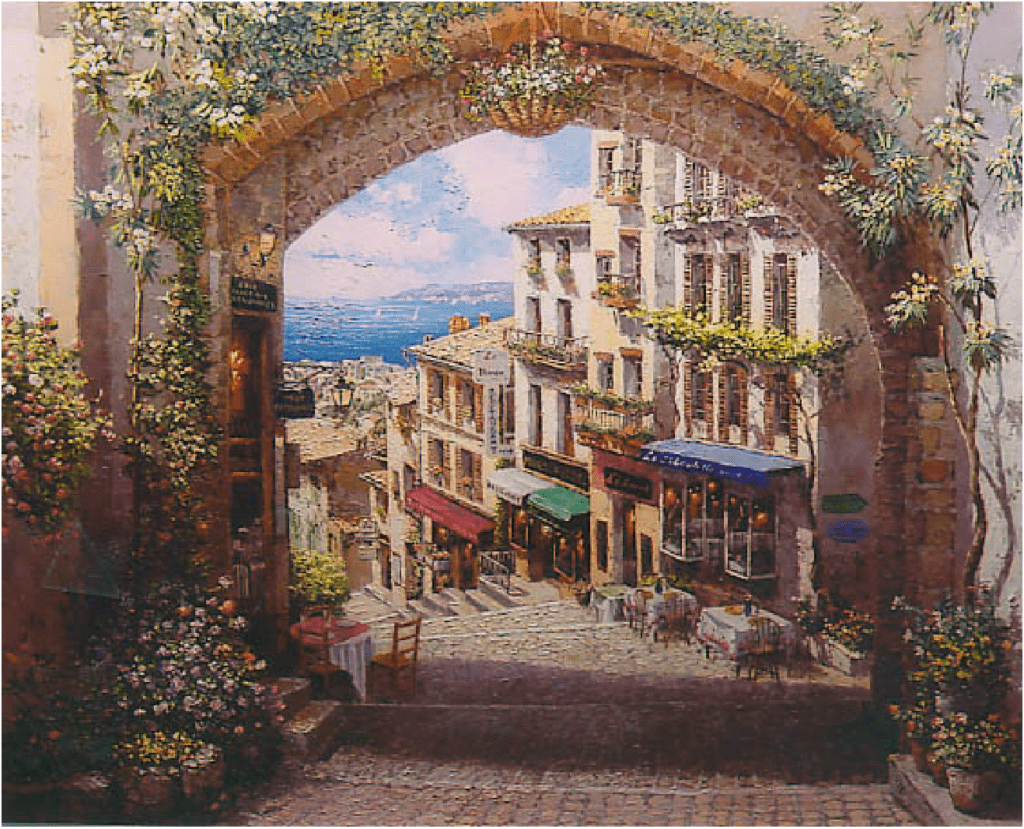 Sam Park Artist Signed Limited Edition 38x52 Serigraph on canvas:"Arch ...