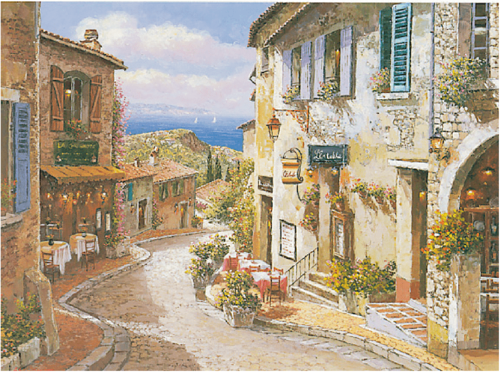 Sam Park Artist Signed Limited Edition Serigraph on canvas:"Café D’Le ...