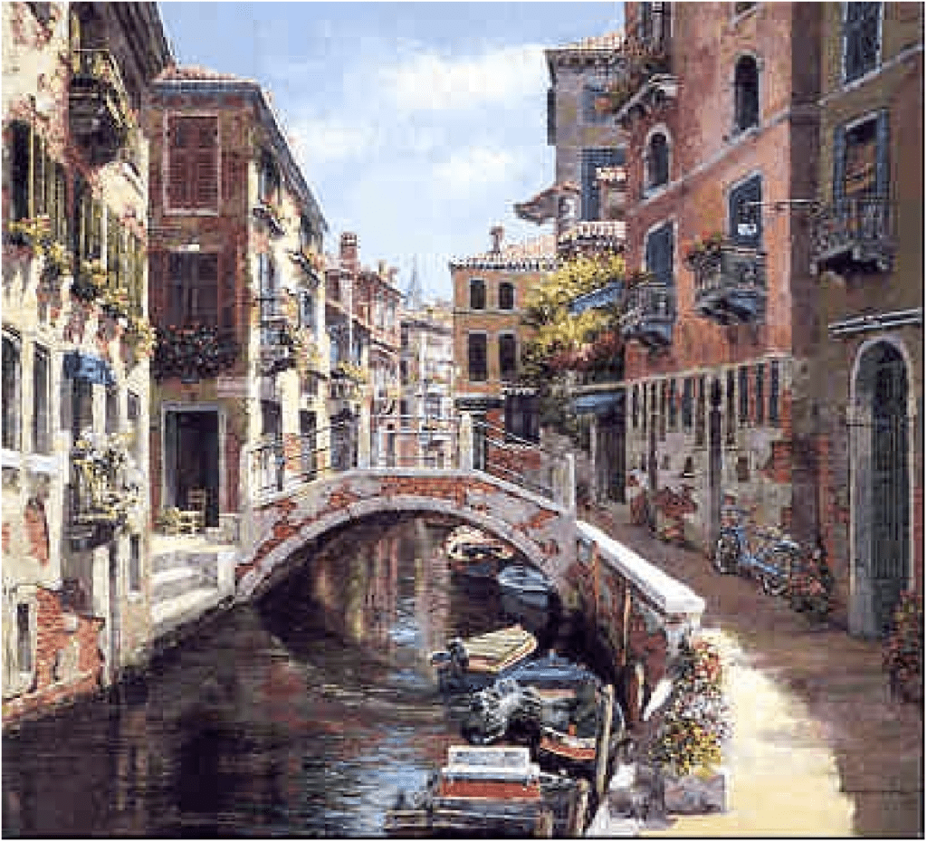Sam Park Artist Signed Limited Edition Serigraph on canvas:"Venice ...
