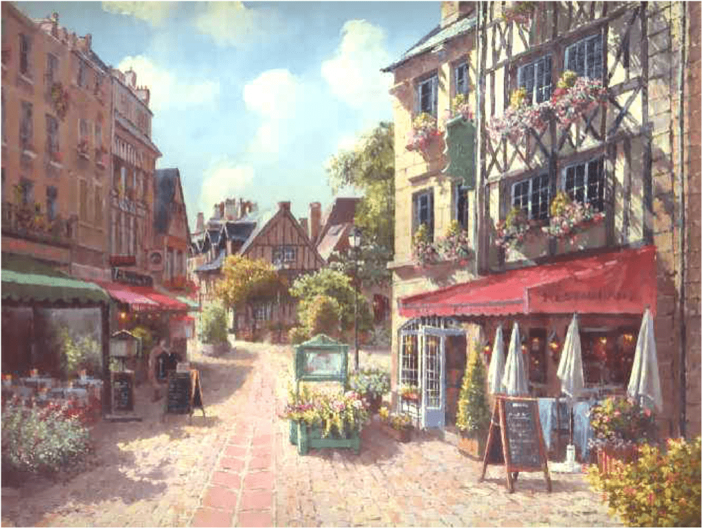 Sam Park Artist Signed Limited Edition Serigraph on paper:"Caens ...