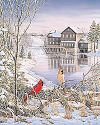 Sam Timm Limited Edition Print:"Countryside Cardinals" - Sam Timm