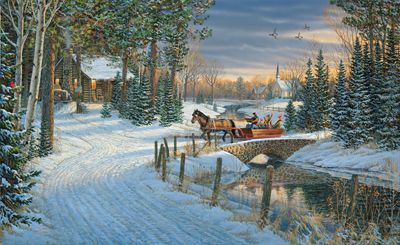 Sam Timm Limited Edition Print: "Holiday Sleigh Ride" - Sam Timm