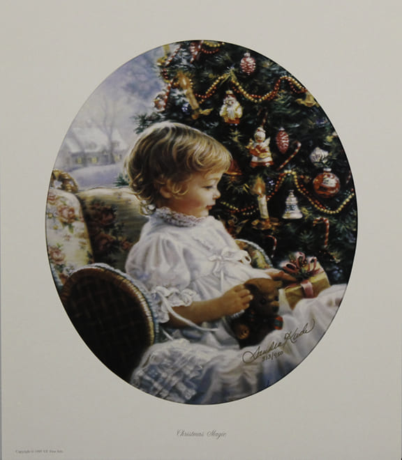 SANDRA KUCK 11X13 Secondary Market Art: "CHRISTMAS MAGIC" - KUCK, SANDRA