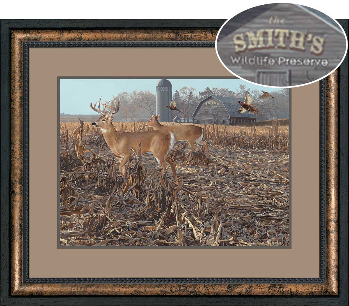 Scot Storm Personalized Framed Canvas: "Back Forty-Whitetail Deer ...