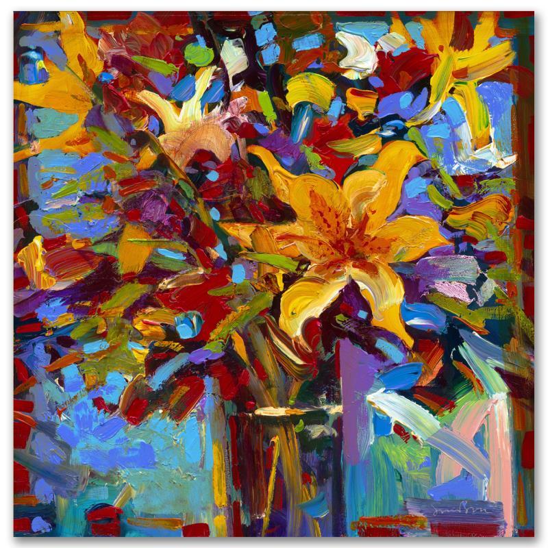 Simon Bull Limited Edition 20 x 20 giclee:"Celebrate I" - Simon Bull