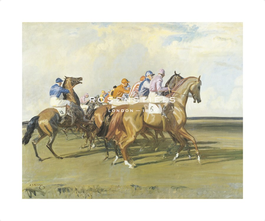 Sir Alfred Munnings Hand Numbered Limited Edition Print on Paper :"Under Starter's Orders" - Sir ...