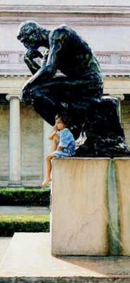 STEVE HANKS 30X14 Secondary Market Art: "THINKERS" - HANKS, STEVE