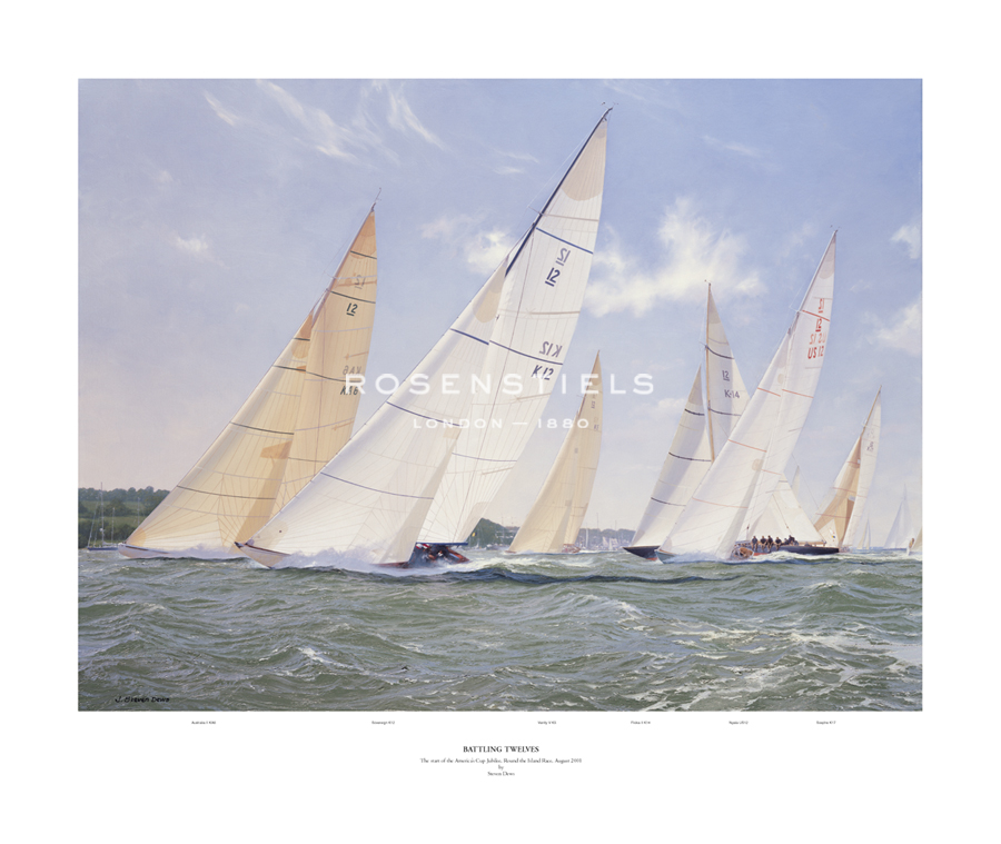 Steven Dews Hand Numbered Limited Edition Print on Paper :"Battling 12s ...