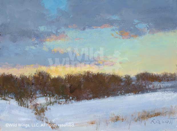 Steven Scott Original Oil Painting: "Winter Sunrise" - Steven Scott