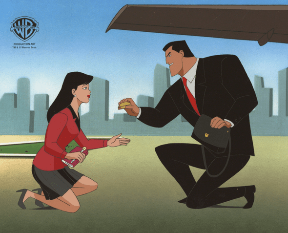 Superman the Animated Series Original Production Cel With Matching ...