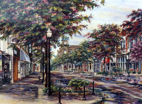 Susan Amidon Print-Signed and Numbered:"Afternoon On Eighth Street ...