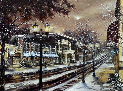 Susan Amidon Print-Signed and Numbered:"Moonlight On Grand Avenue ...
