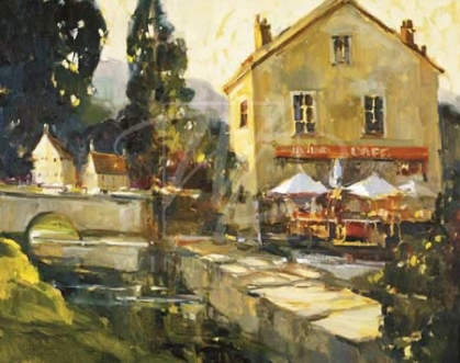 Ted Goerschner Limited Edition Hand-Embellished Giclee on Canvas: "Pont ...