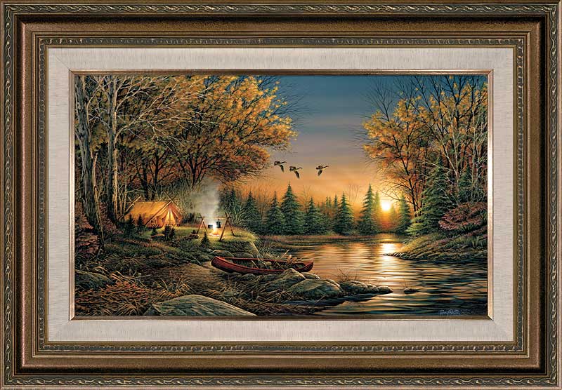 Terry Redlin Framed Encore Canvas: "Evening Solitude II" - Terry Redlin