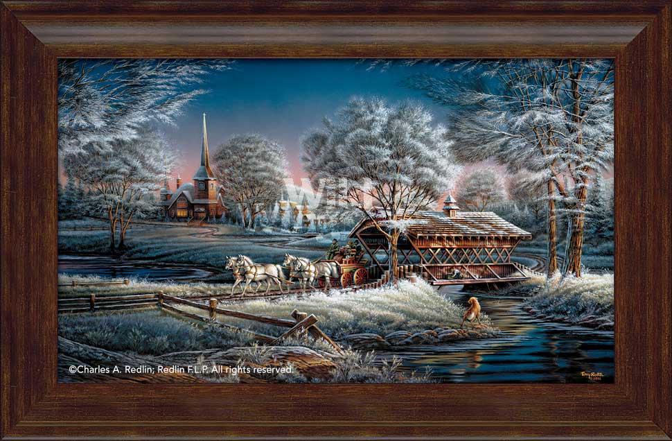 Terry Redlin Framed Encore Canvas: "Morning Frost" - Terry Redlin