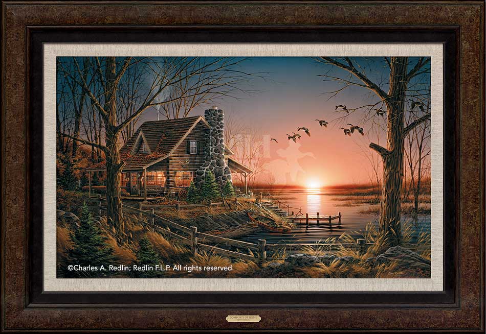 Terry Redlin Framed Legacy Canvas: "Comforts of Home" - Terry Redlin