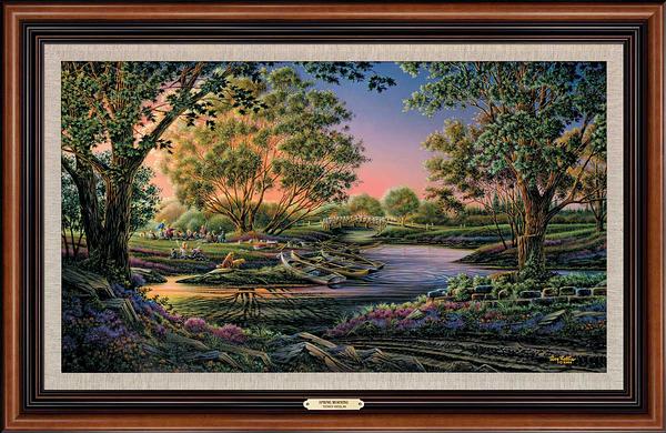 Terry Redlin Framed Master Canvas: "Spring Morning" - Terry Redlin