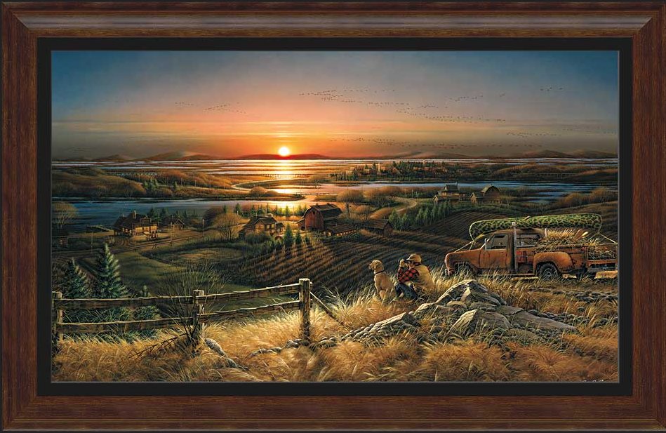Terry Redlin Framed Museum Canvas: "Best Friends Museum" - Terry Redlin