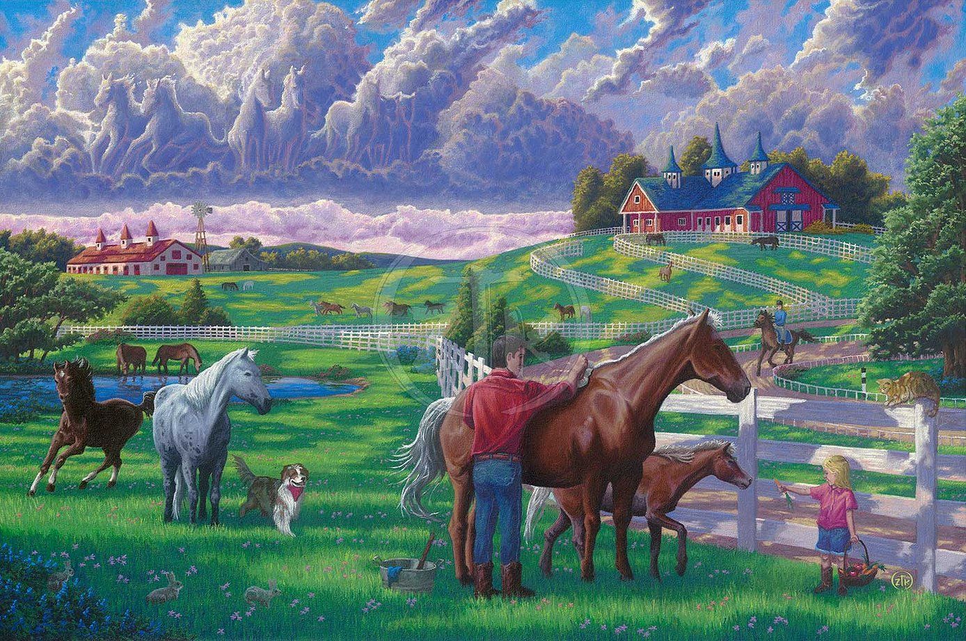 Zac Kinkade Limited Edition Canvas Giclee:"Kentucky Bluegrass" - Zac ...