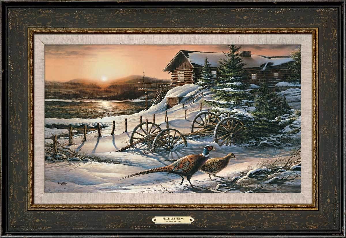 Terry Redlin Framed Open Edition Encore Canvas:"Peaceful Evening ...