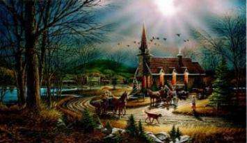 Terry Redlin Limited Edition Print: "God Shed his Grace on Thee ...