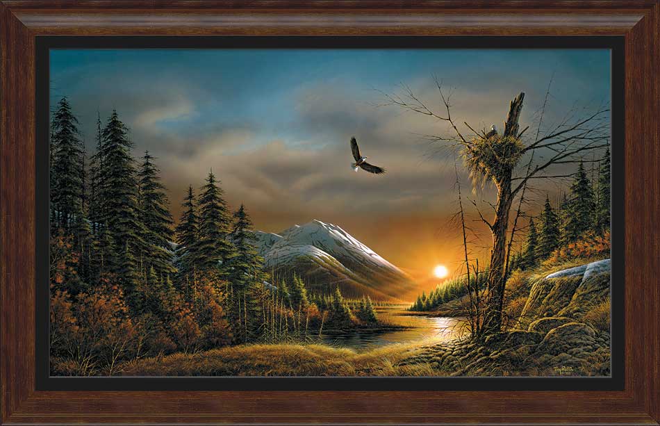 Terry Redlin Museum Edition Oversize Canvas:"Flying Free - Bald Eagles ...