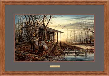 Terry Redlin Open Edition: "Oak Framed Morning Retreat Elite" - Terry ...