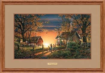 Terry Redlin Open Edition: "Oak Framed Morning Surprise Elite" - Terry ...