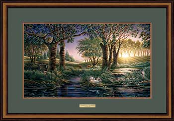 Terry Redlin Open Edition: "Walnut Framed Morning on Greens Elite ...