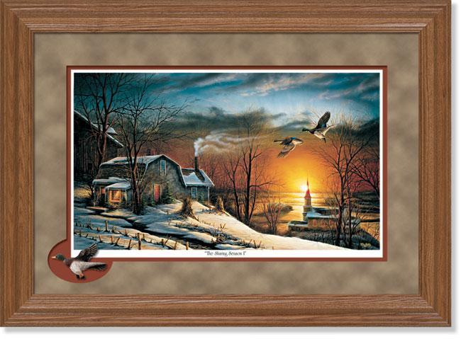 Terry Redlin Framed Encore Cameo Open Edition:"Sharing Season l ...