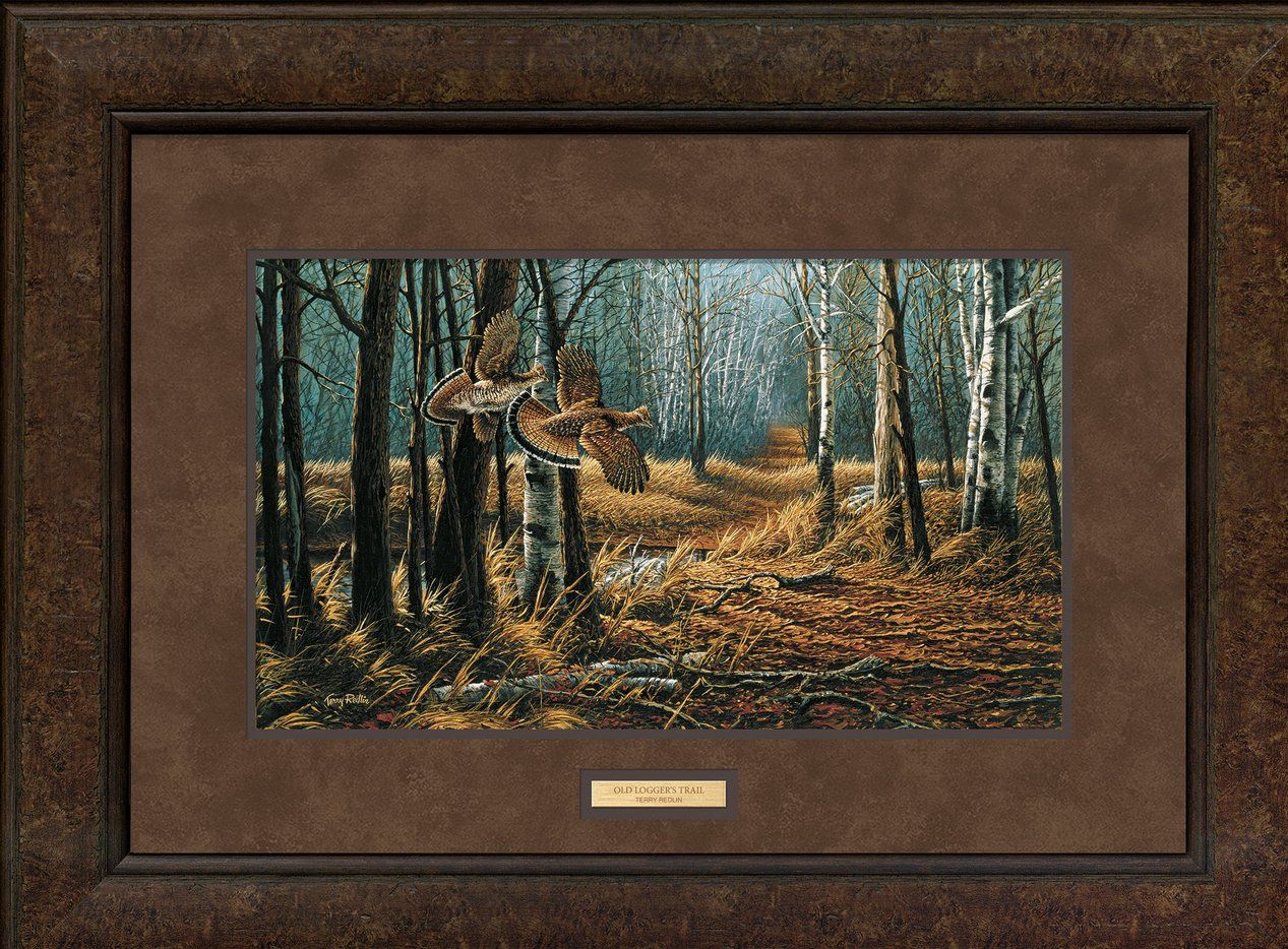 Terry Redlin Unsigned Open Edition Paper Lithograph:"Old Logger's Trail ...