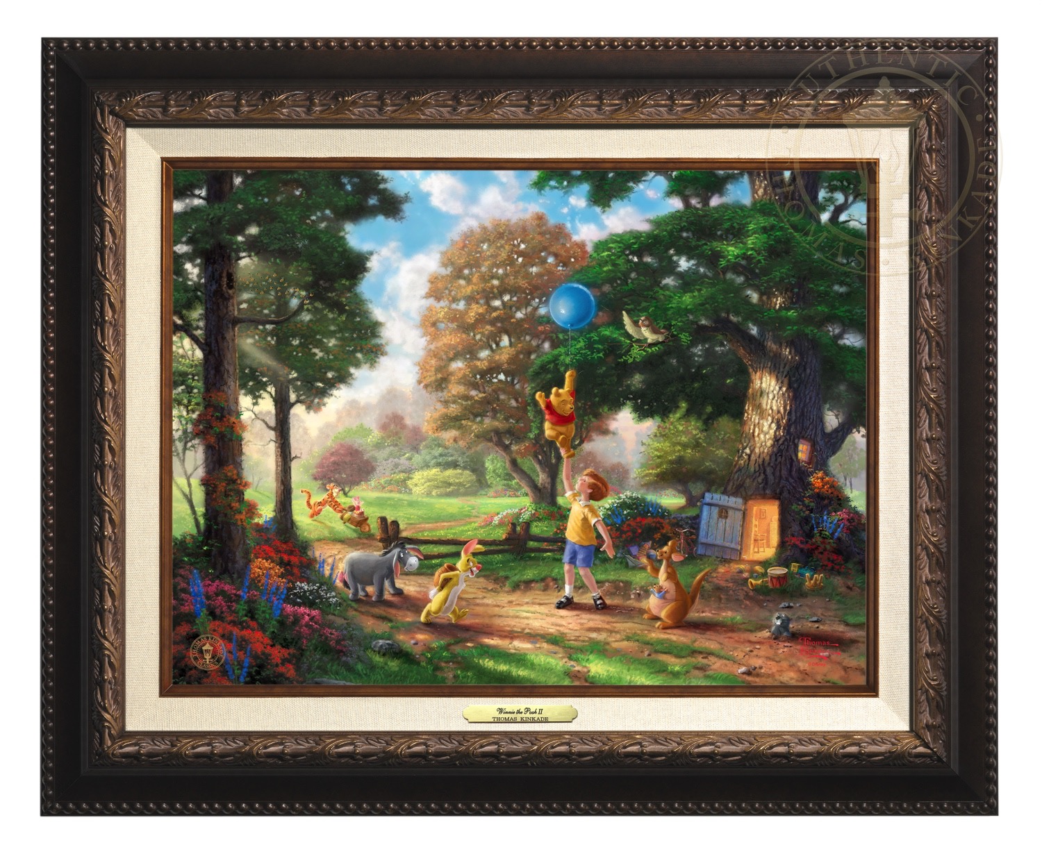 Thomas Kinkade 12" x 16" Framed Canvas Classics:"Disney Winnie the Pooh ...