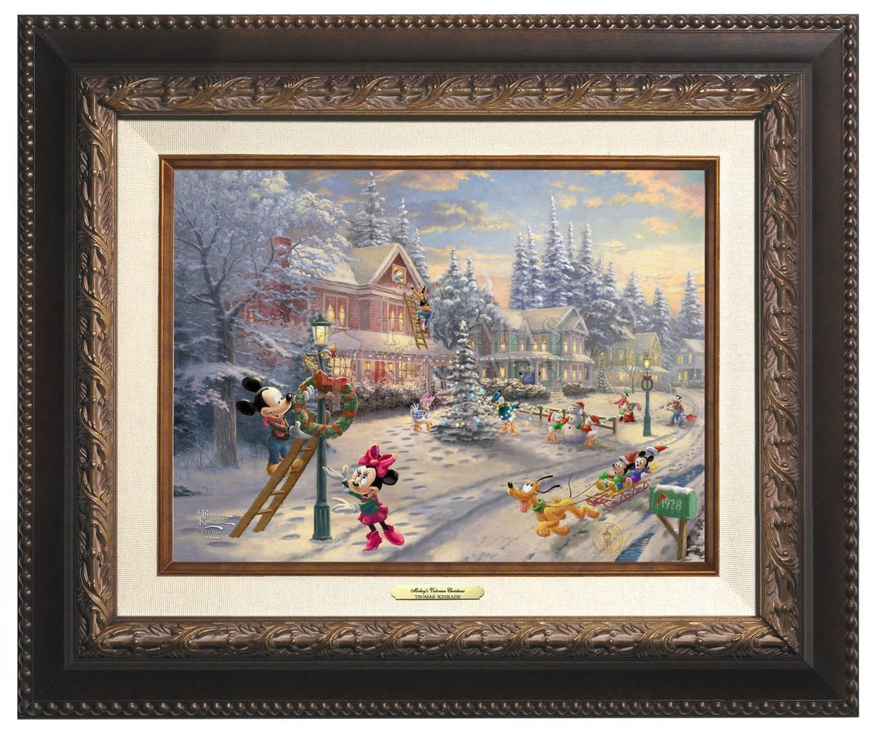 Thomas Kinkade 12" x 16" Framed Canvas Classics:"Hyde Street and the ...