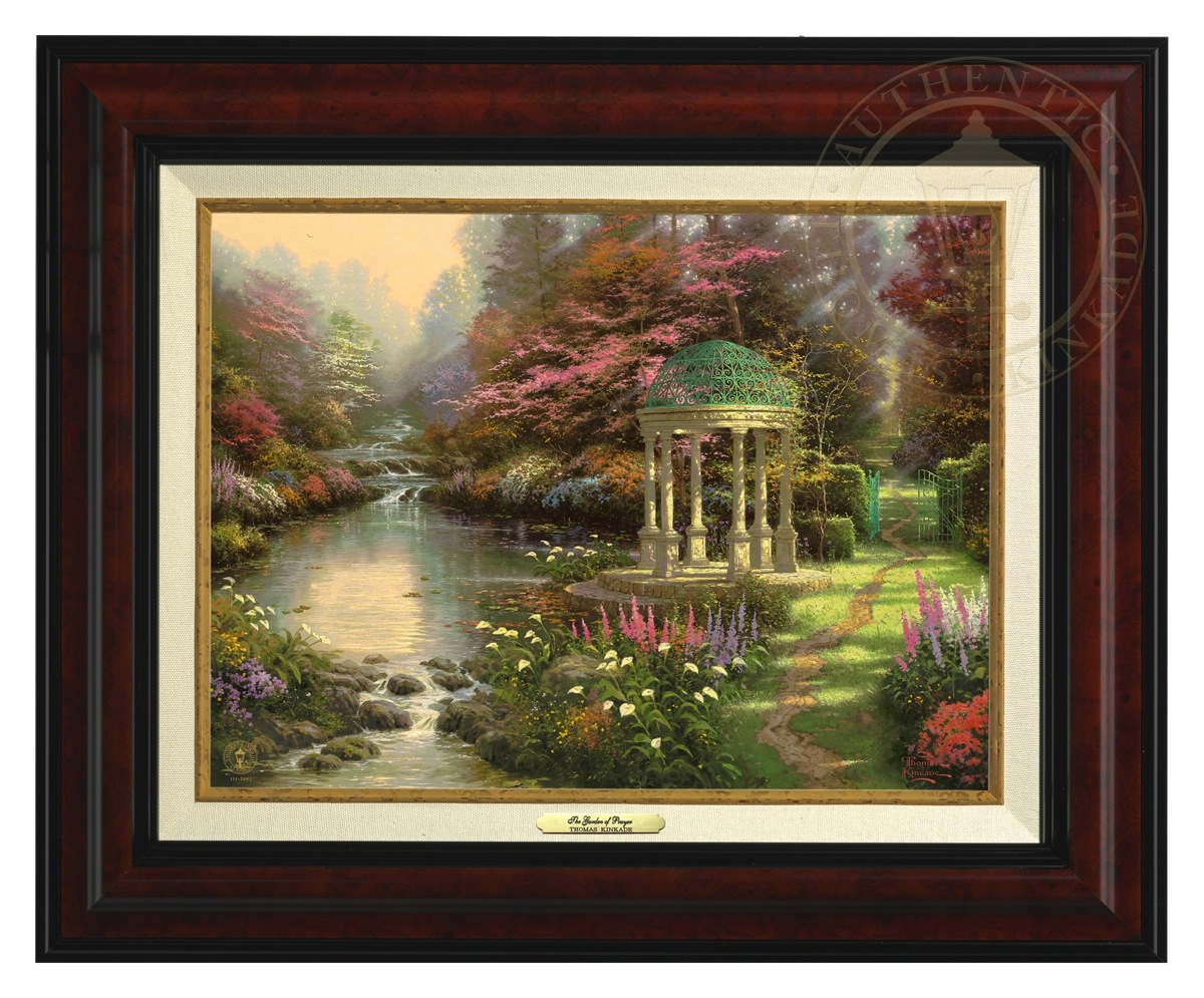 Thomas Kinkade 12" x 16" Framed Canvas Classics:"The Garden of Prayer ...