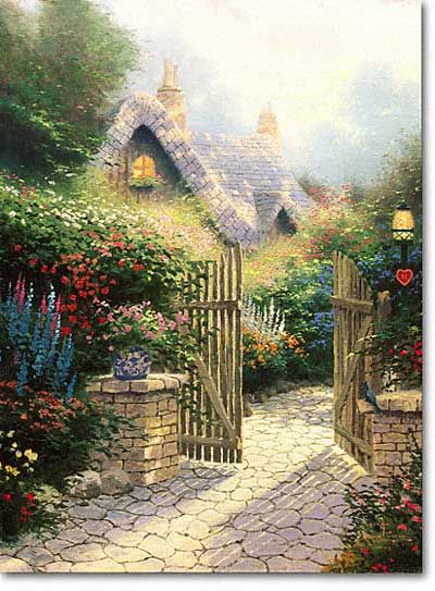 THOMAS KINKADE 20X16 Secondary Market Art: "HIDDEN COTTAG II PPCNV ...