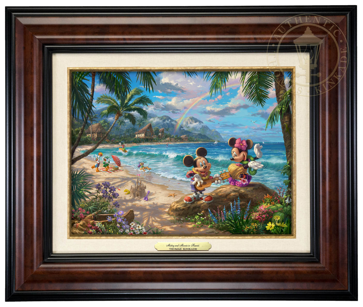 Thomas Kinkade 9" x 12" Framed Canvas Classics:"Disney Mickey and ...