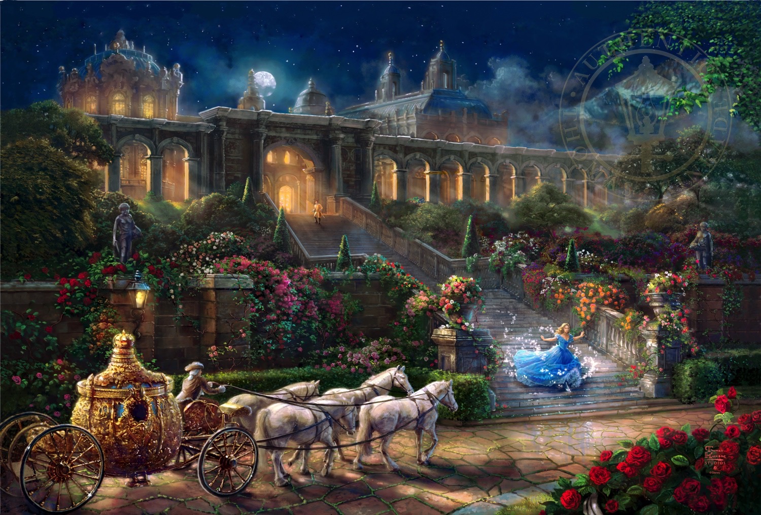 Thomas Kinkade Disney Limited Edition Giclee:" Cinderella - The Clock ...